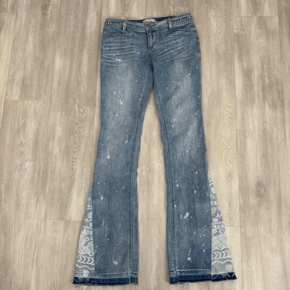 Free People | Jeans | Free People Flare Jeans Size 26 Light Wash Bleach ...